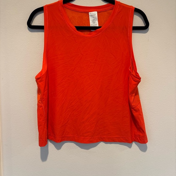Athleta | Tops | Athleta Bright Orange Muscle Tee | Poshmark